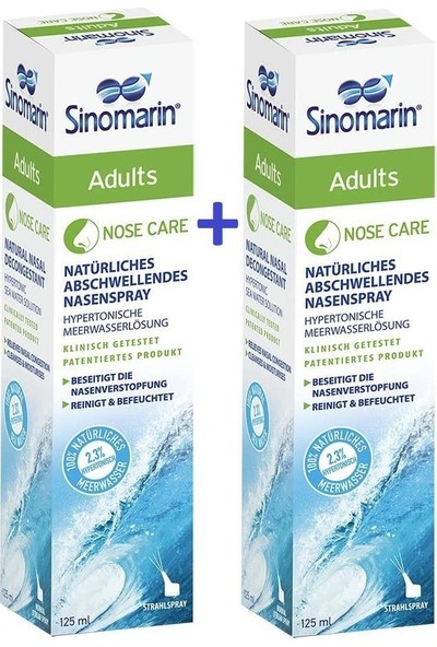 Sinomarin Adults Yetişkinler Için Deniz Suyu 125 Ml 2 Adet Sinomarin Adults Yetişkinler Için Deniz Suyu 125 Ml 2 Adet