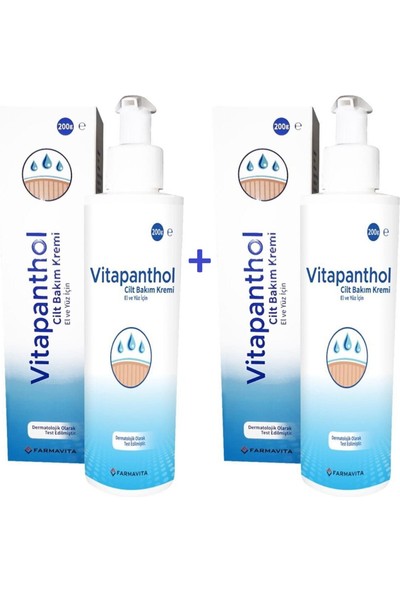 Vitapanthol Cilt Bakım Kremi 200 Gr 2 Adet
