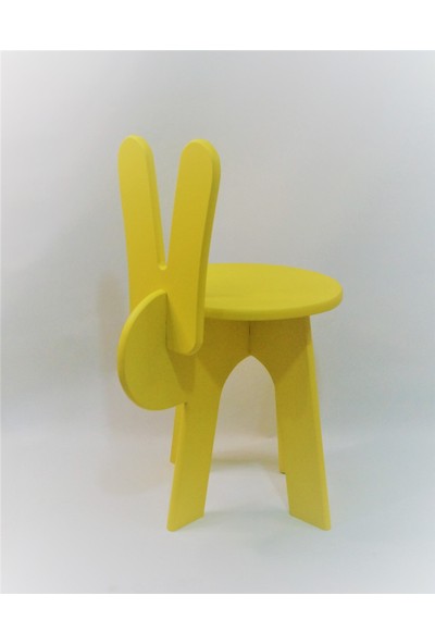 İztalya Tavşan Figürlü Ahşap Çocuk Sandalyesi