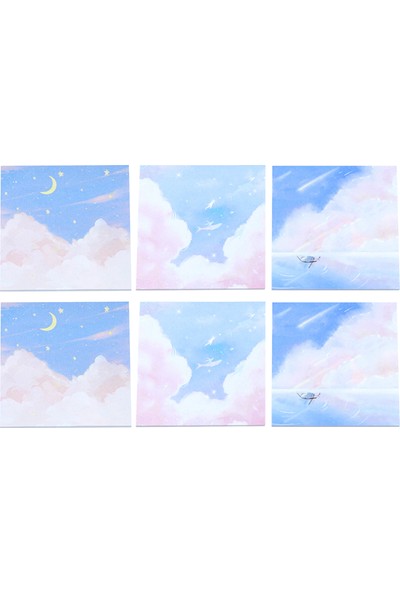 Deyuer 2 Çanta Yapışkan Not Çok Kullanımlı Yağlıboya Stil Kağıt Güçlü Yapışkan Ay Memo Pad Okul Malzemeleri Deyuer 2 Çanta Yapışkan Not Çok Kullanımlı Yağlıboya Stil Kağıt Güçlü Yapışkan Ay Memo Pad Okul Malzemeleri