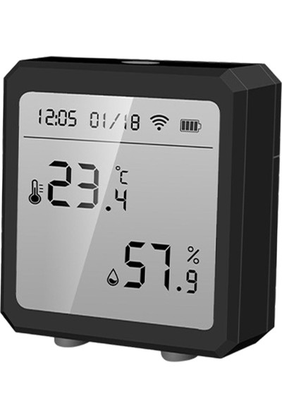 Wıfı Sıcaklık ve Nem Nem Ölçer Sıcaklık Monitörü Için Tuya Siyah Wıfı Sıcaklık ve Nem Nem Ölçer Sıcaklık Monitörü Için Tuya Siyah