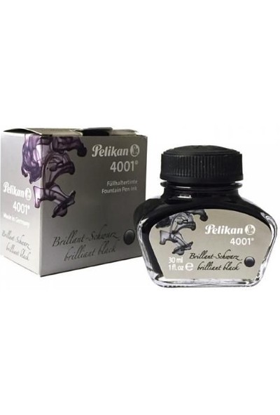 Pelikan 4001 Dolma Kalem Mürekkebi Siyah 30 ml Pelikan 4001 Dolma Kalem Mürekkebi Siyah 30 ml