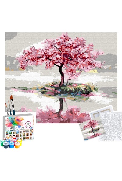 Tabdiko Sayılarla Boyama Seti 40 x 50 cm Tuval Şasesine Gerili Yalnız Ağaç Tabdiko Sayılarla Boyama Seti 40 x 50 cm Tuval Şasesine Gerili Yalnız Ağaç