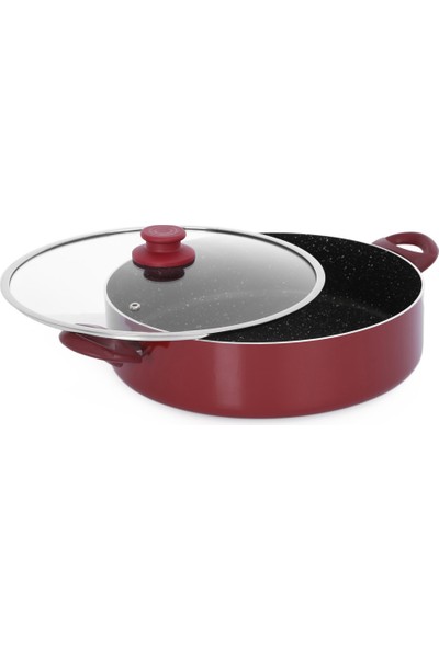 Alkar Bordo Basık Tencere 22 cm