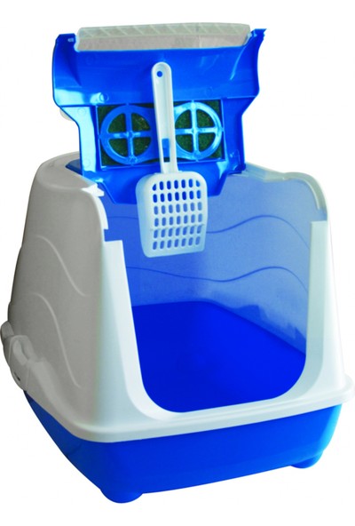Mio 1. Sınıf Kapalı Kedi Tuvaleti Mavi