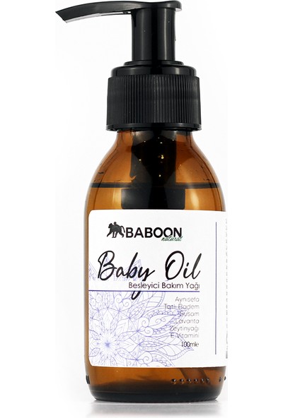 Baboon Natural Baboon Baby Oil - Besleyici Bakım Yağı 100ML Baboon Natural Baboon Baby Oil - Besleyici Bakım Yağı 100ML