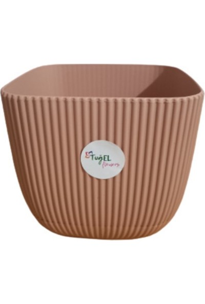 Tuğel Flowers Plastik 3 No Mercan Kare Saksı Pembe (Hacim-1.8 Litre) Tuğel Flowers Plastik 3 No Mercan Kare Saksı Pembe (Hacim-1.8 Litre)