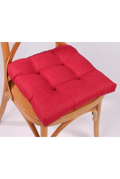 Lina Pofidik Sandalye Minderi Özel Dikişli Bağcıklı 40 x 40 cm Lina Pofidik Sandalye Minderi Özel Dikişli Bağcıklı 40 x 40 cm