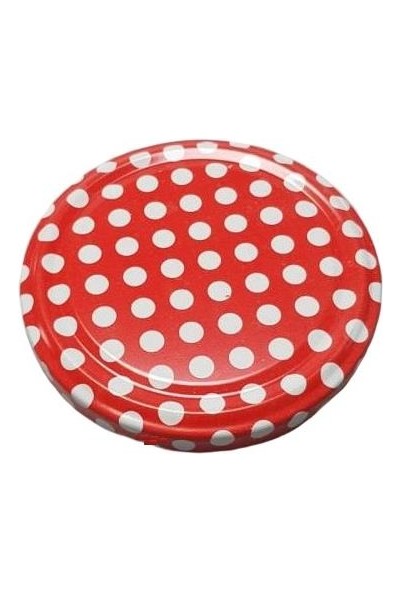 Paşabahçe Konserve Kavanoz Kapağı Kırmızı Puantiyeli 12 Adet