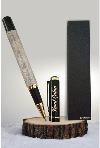 Mevlana Figürü Kabartmalı Kutulu Hediyelik Şık Imza Kalemi