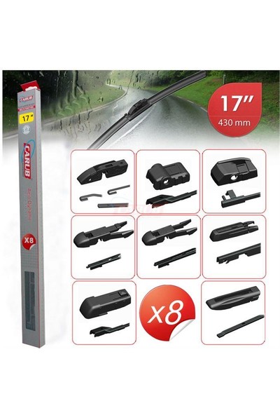 Tvet Muz Silecek 8 Aparatlı 17 Inch 430 mm T38036 Tvet Muz Silecek 8 Aparatlı 17 Inch 430 mm T38036