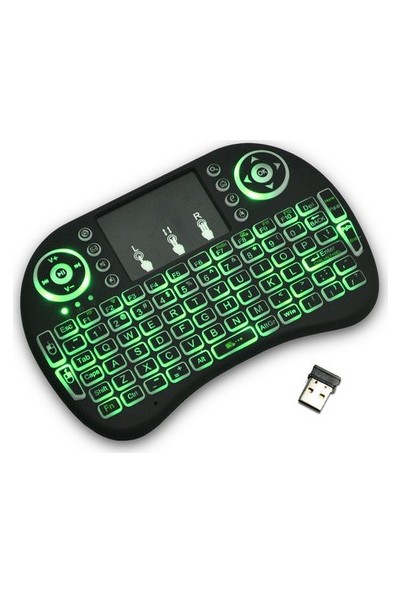 Noveltech Mini Wireless Klavye Rgb