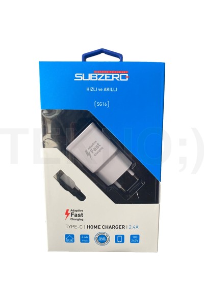 Subzero 2.4A 9V Hızlı (Type-C) Şarj Aleti Subzero SG16