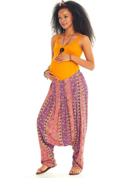 Los Banditos Otantik Desenli Hamile Şalvar Pantolon