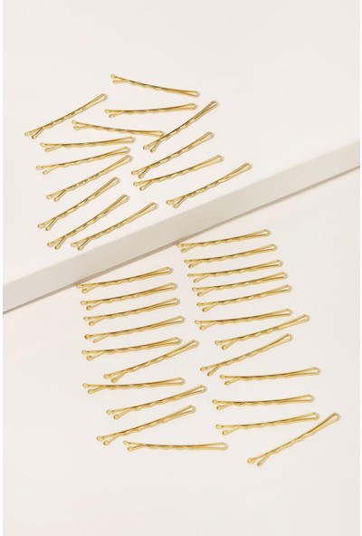 Bahels 100'LÜ Gold Tel Saç Tokası Seti