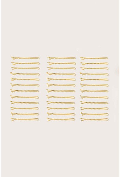 Bahels 50'li Gold Tel Saç Tokası Seti