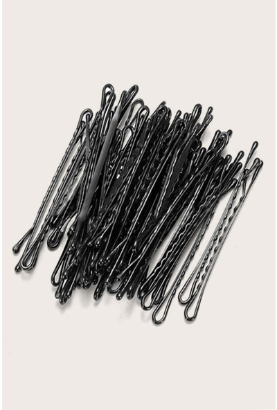 Bahels 50'li Siyah Tel Saç Tokası Seti