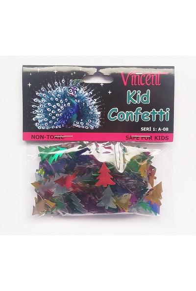 Vincent Metalik Renkli Çam Ağacı Şekilli Elişi Pulları