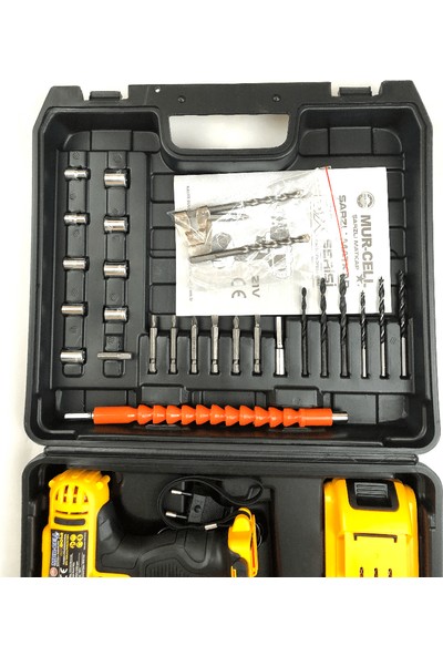 Mur-Cell Çift Akülü Profesyonel Şarjlı Vidalama Makinesi - BX8014 - 21V Max-Lithium Ion Mur-Cell Çift Akülü Profesyonel Şarjlı Vidalama Makinesi - BX8014 - 21V Max-Lithium Ion