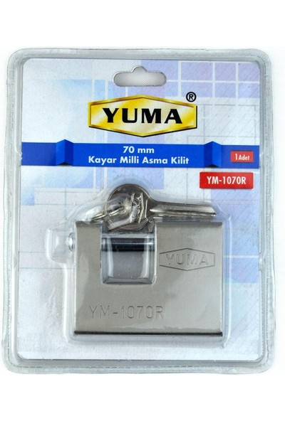 Tedarik Yolu Asma Kilit Kayar Milli 70 Mm - Özel Gümüş Renk Seri - Ym-1070r Tedarik Yolu Asma Kilit Kayar Milli 70 Mm - Özel Gümüş Renk Seri - Ym-1070r