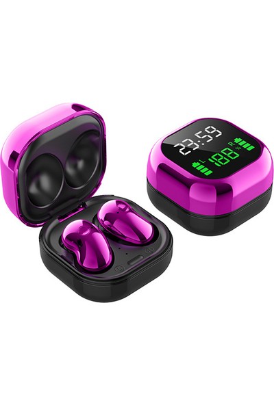 Yeni S6PLUS LED Trı Gerçek Ekran Tws 5.1 Kablosuz Mini Saat Bluetooth Kulaklık, Mor Yeni S6PLUS LED Trı Gerçek Ekran Tws 5.1 Kablosuz Mini Saat Bluetooth Kulaklık, Mor