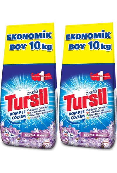 Tursil Matik Toz Çamaşır Deterjanı 20KG Leylak Bahçesi (2pk*10)