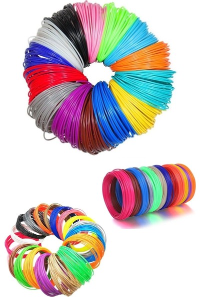 3D Filament Kalem Yazıcı Için 25 Renk 50 Metre (25 x 2 Metre) Pla 3D Filament Kalem Yazıcı Için 25 Renk 50 Metre (25 x 2 Metre) Pla