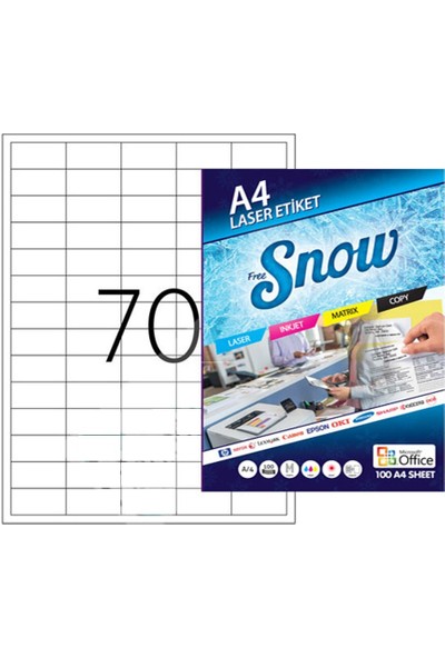 Snow Barkod Deposu A4 Lazer Etiket 40X20 Snow Barkod Deposu A4 Lazer Etiket 40X20
