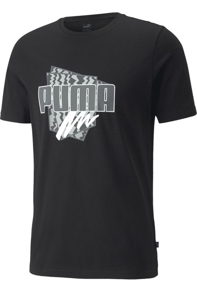 Puma Summer Graphic Tee Erkek Günlük Tişört 84857601 Siyah Puma Summer Graphic Tee Erkek Günlük Tişört 84857601 Siyah
