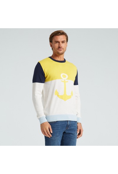 Nautıca Erkek Sarı Standart Fıt Uzun Kollu Triko Kazak S25702T.70E Nautıca Erkek Sarı Standart Fıt Uzun Kollu Triko Kazak S25702T.70E