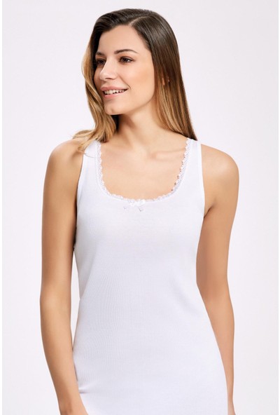 İLKE Kadın Büyük Beden Kaşkorse Dantelli Geniş Askılı Atlet 225 6 Adet İLKE Kadın Büyük Beden Kaşkorse Dantelli Geniş Askılı Atlet 225 6 Adet