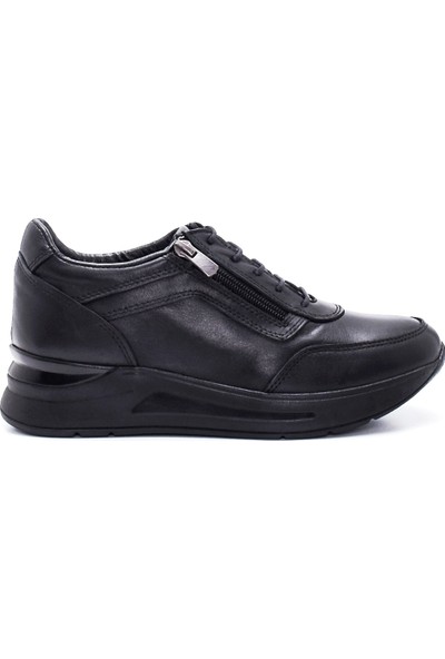 Kadın Deri Fermuar Detaylı Sneaker Kadın Deri Fermuar Detaylı Sneaker