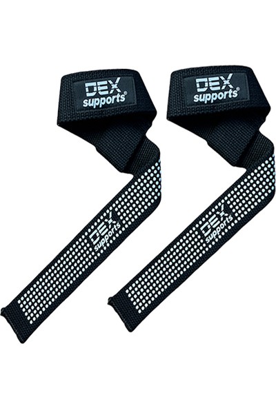 Dex Supports Professional Lifting Straps Padded Siyah-Beyaz Ağırlık Kaldırma Kayışı Dex Supports Professional Lifting Straps Padded Siyah-Beyaz Ağırlık Kaldırma Kayışı