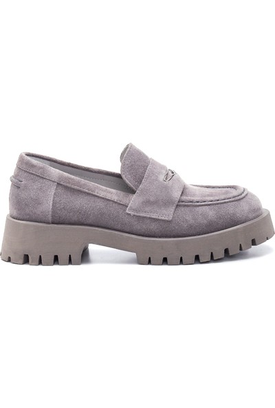 Derimod Kadın Deri Süet Loafer
