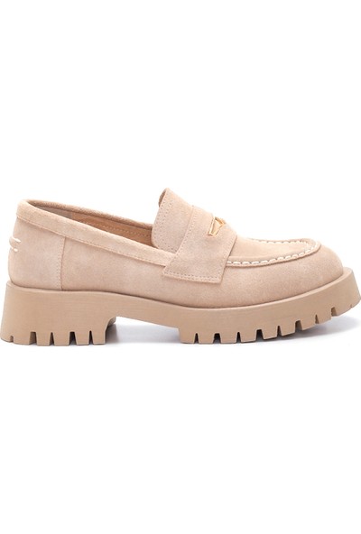 Derimod Kadın Deri Süet Loafer