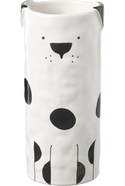 Siyah - Beyaz Dekoratif Vazo 15 cm Siyah - Beyaz Dekoratif Vazo 15 cm