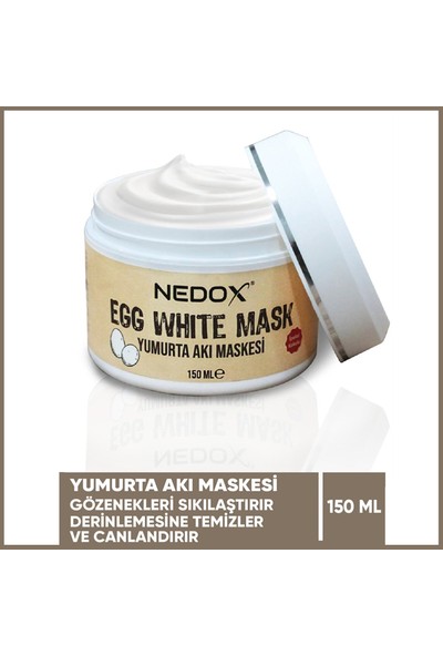 Nedox Egg White Yüz Maskesi - Yumurta Pore Gözenek ve Leke Maskesi 150 ml Nedox Egg White Yüz Maskesi - Yumurta Pore Gözenek ve Leke Maskesi 150 ml