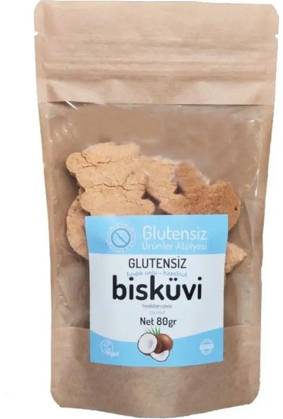 Glutensiz Ürünler Atölyesi Güa Glutensiz Hindistan Cevizli Bisküvi 80 gr