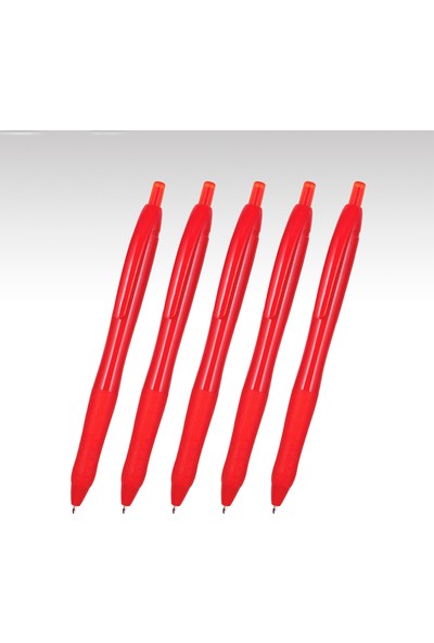 Egesta 5 Adet Jel Refil Plastik Basmalı Tükenmez Kalem (Mavi Mürekkepli)