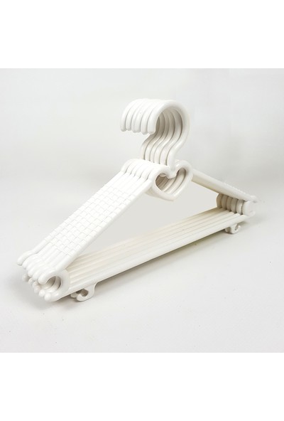 Çocuk Elbise Askısı Bebek Askısı Beyaz 26,5cm 6 Adetli Set DE034