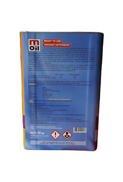 Moil Ready To Use Antifriz Kırmızı Renk 16 kg Teneke Moil Ready To Use Antifriz Kırmızı Renk 16 kg Teneke