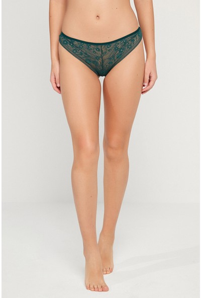 Penti Yeşil Brode Back Brazilian Külot Penti Yeşil Brode Back Brazilian Külot
