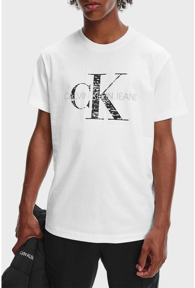 Calvin Klein Pamuklu Baskılı Bisiklet Yaka Regular Fit T Shirt Erkek T Shirt J30J318723 Yaf
