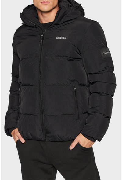 Calvin Klein Regular Fit Isı Yalıtımlı Kapüşonlu Şişme Mont Erkek Mont K10K107485 Beh