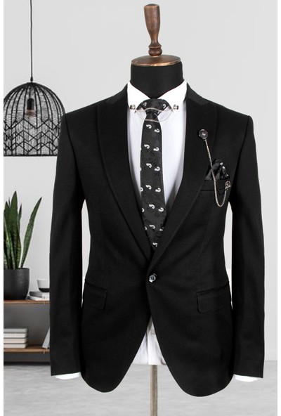 Deepsea Nokta Desenli Slim Fit Erkek Blazer Ceket 2201127 Deepsea Nokta Desenli Slim Fit Erkek Blazer Ceket 2201127