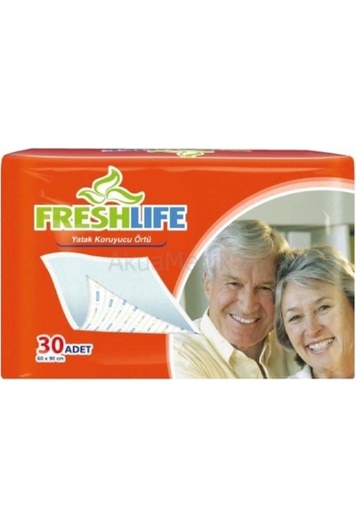 Freshlife Yatak Koruyucu Örtü 60 cm x 90 cm Hasta Alt Pedi