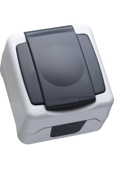 Nemliyer IP44 Gri Kapaklı Topraklı Priz Plus Nemliyer IP44 Gri Kapaklı Topraklı Priz Plus