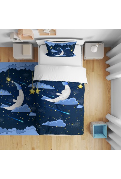 Karnaval Aydede Desenli Gece Temalı Yıldızlı Tek Kişilik Çocuk Nevresim Takımı Karnaval Aydede Desenli Gece Temalı Yıldızlı Tek Kişilik Çocuk Nevresim Takımı