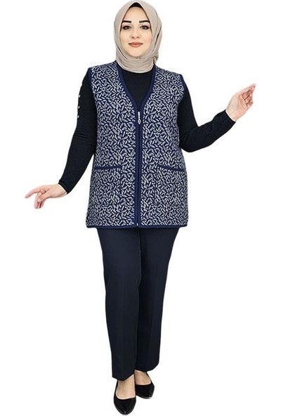 Desenli Kısa Anne Yelek