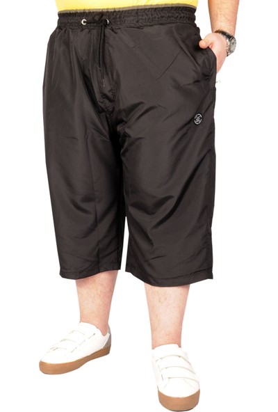 Modexl Büyük Beden Erkek Deniz Şortu Long 21450 Siyah